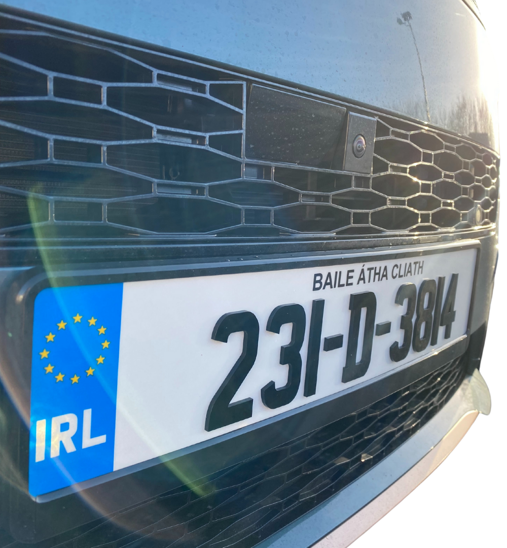 4D 3mm Nct Irish Font Reg Plates Blue Irl Badge | Only Plates – OnlyPlates