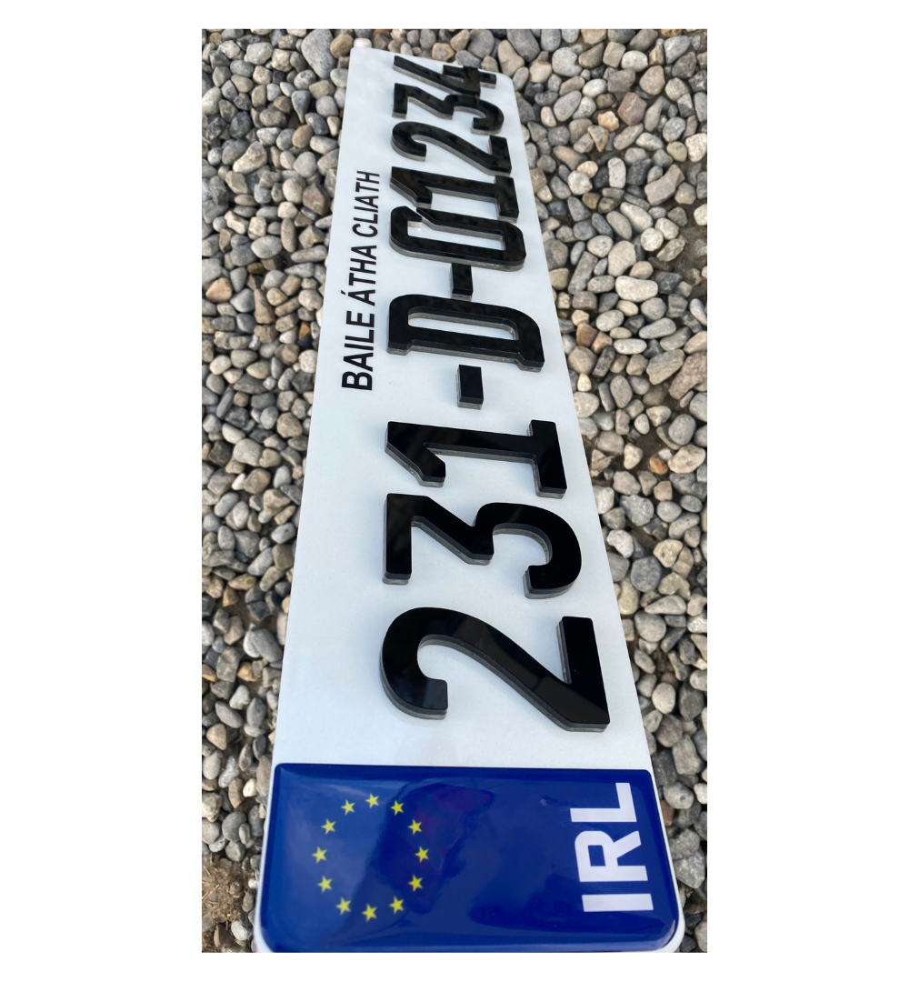 Custom 4D Crystal German Font Reg Plates | Only Plates Ireland – OnlyPlates